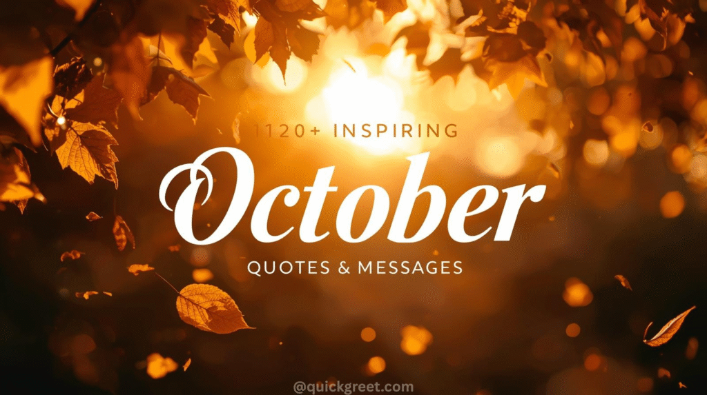 120+ Heartwarming October Quotes & New Month Messages to Inspire You